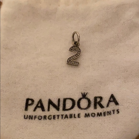 Pandora | Jewelry | Pandora Charm Number 2 Charm | Poshmark